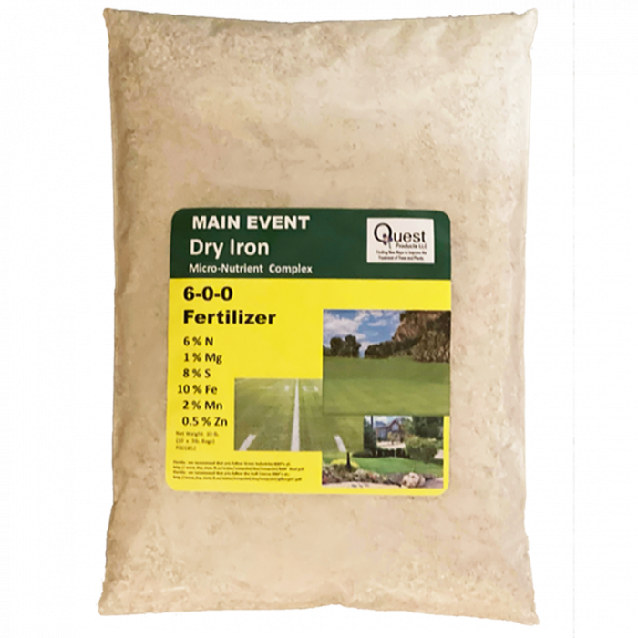 Main Event Dry Iron | 6-0-0 | Soluble Micronutrient | 3lbs. - No Coast Turf